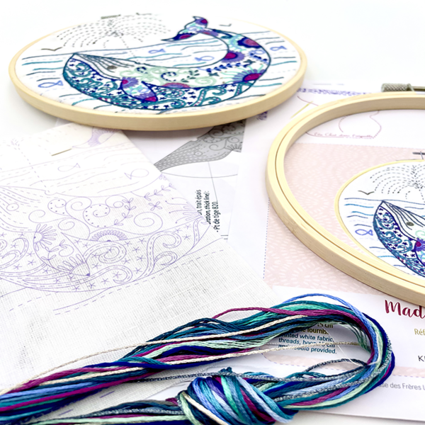 Madeleine la baleine - Traditional embroidery kit - Un Chat dans l'aiguille
